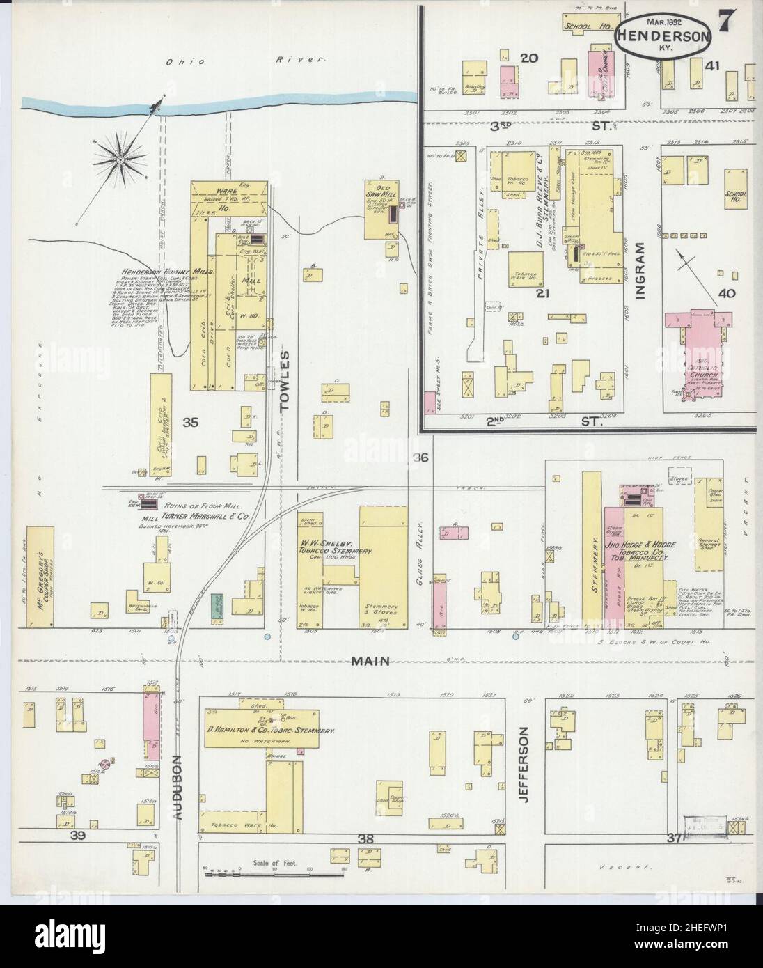 Henderson kentucky map hi-res stock photography and images - Alamy