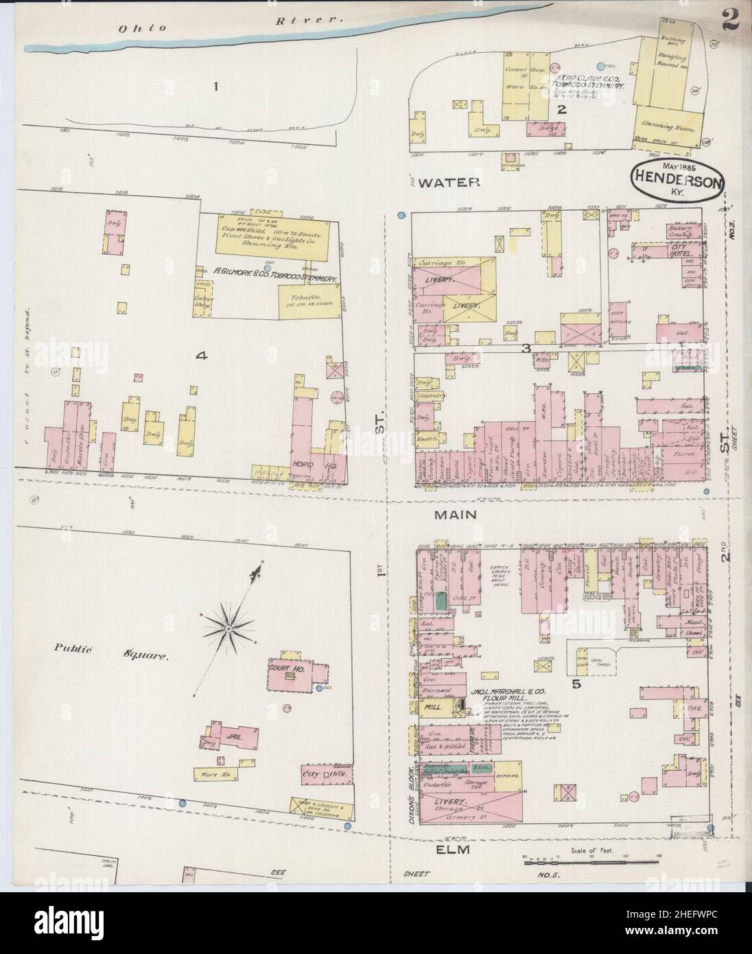 Henderson kentucky map hi-res stock photography and images - Alamy