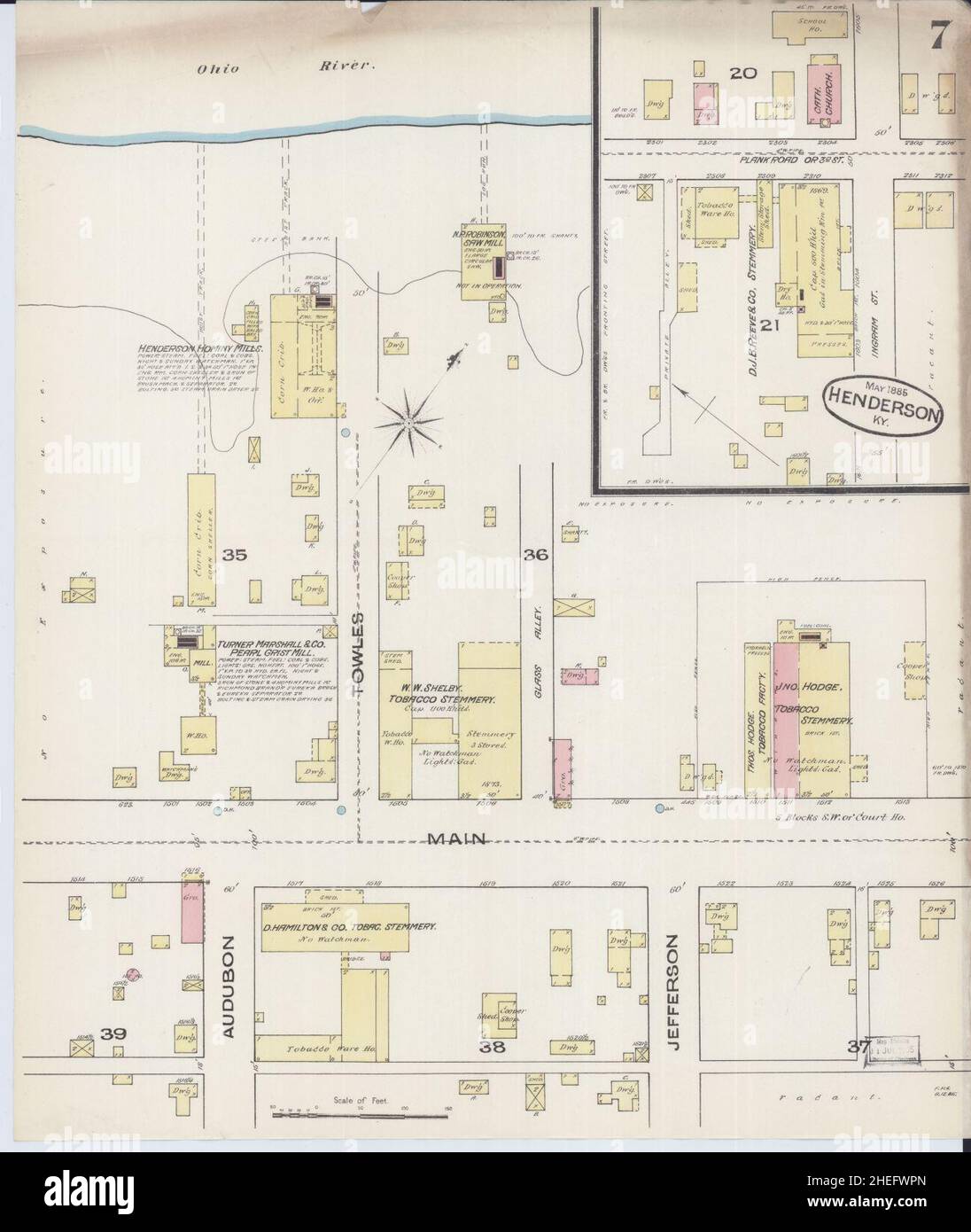Henderson kentucky map hi-res stock photography and images - Alamy