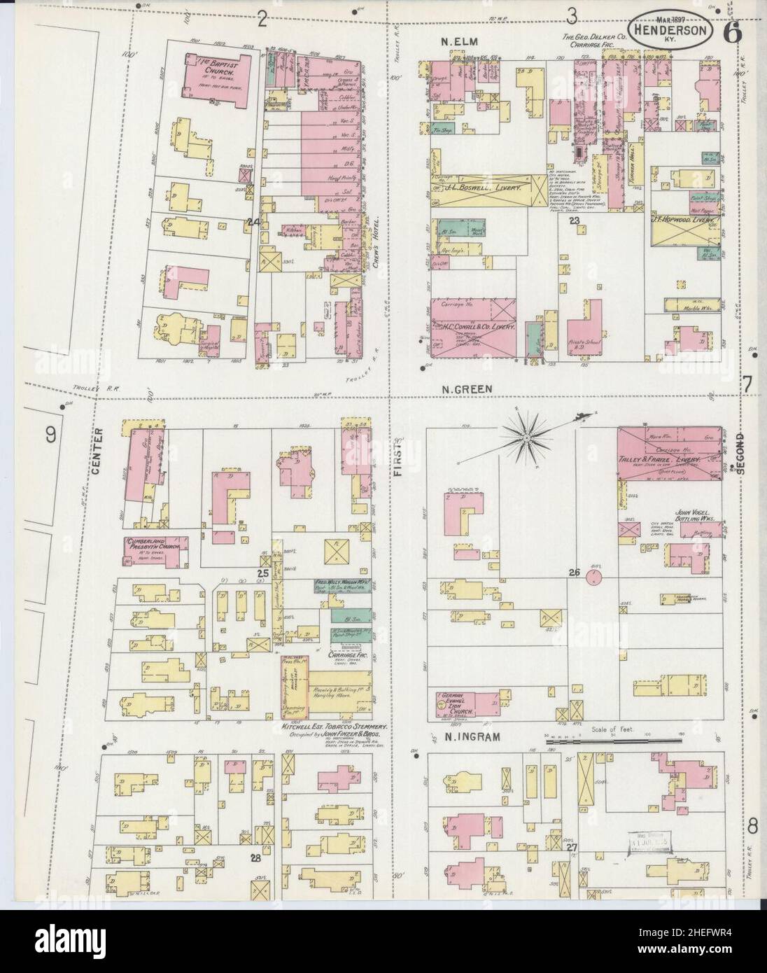 Henderson kentucky map hi-res stock photography and images - Alamy