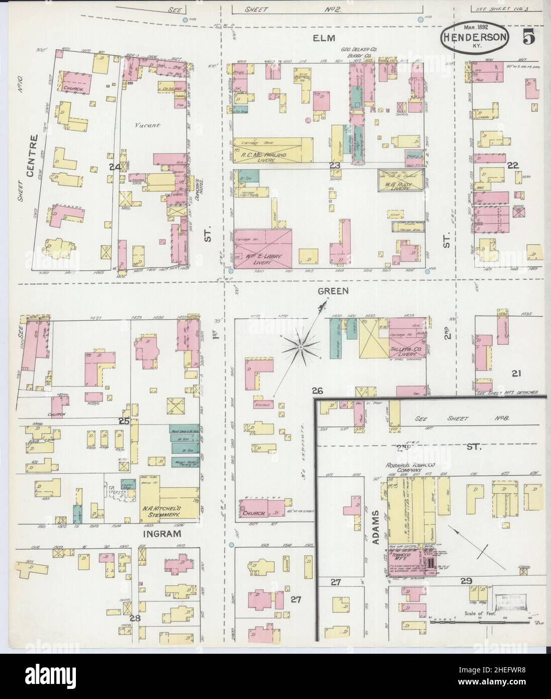 Henderson kentucky map hi-res stock photography and images - Alamy