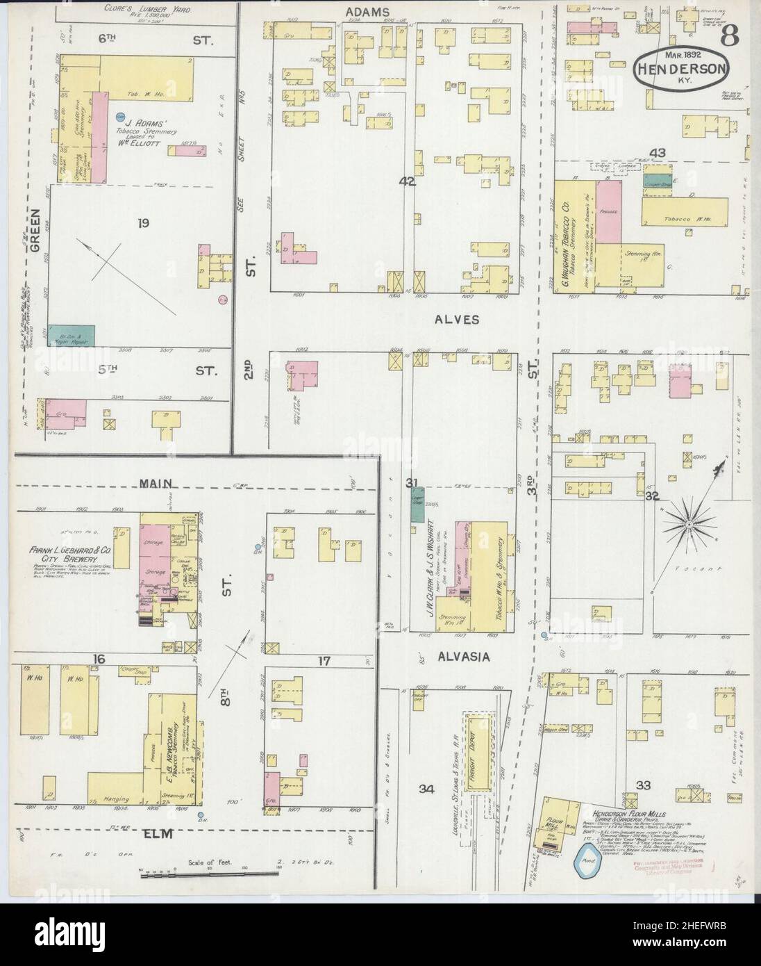 Henderson Kentucky Map High Resolution Stock Photography and Images - Alamy