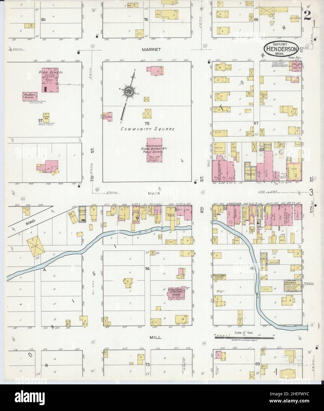Sanborn Fire Insurance Map from Henderson, Sibley County, Minnesota ...
