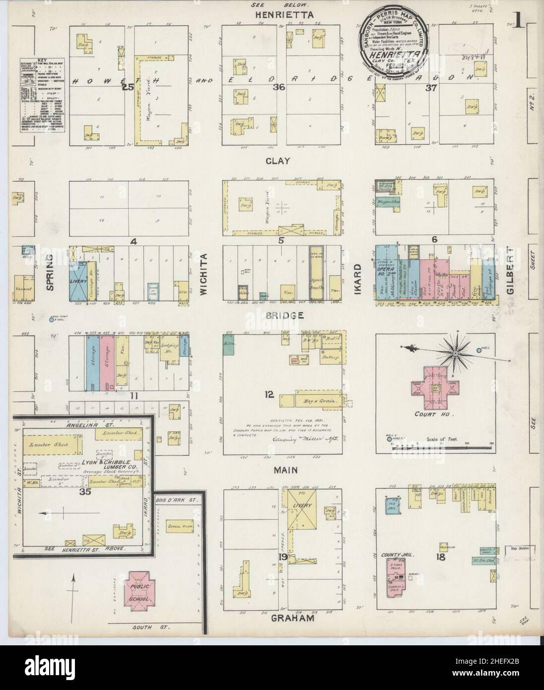 Map of henrietta texas hi-res stock photography and images - Alamy