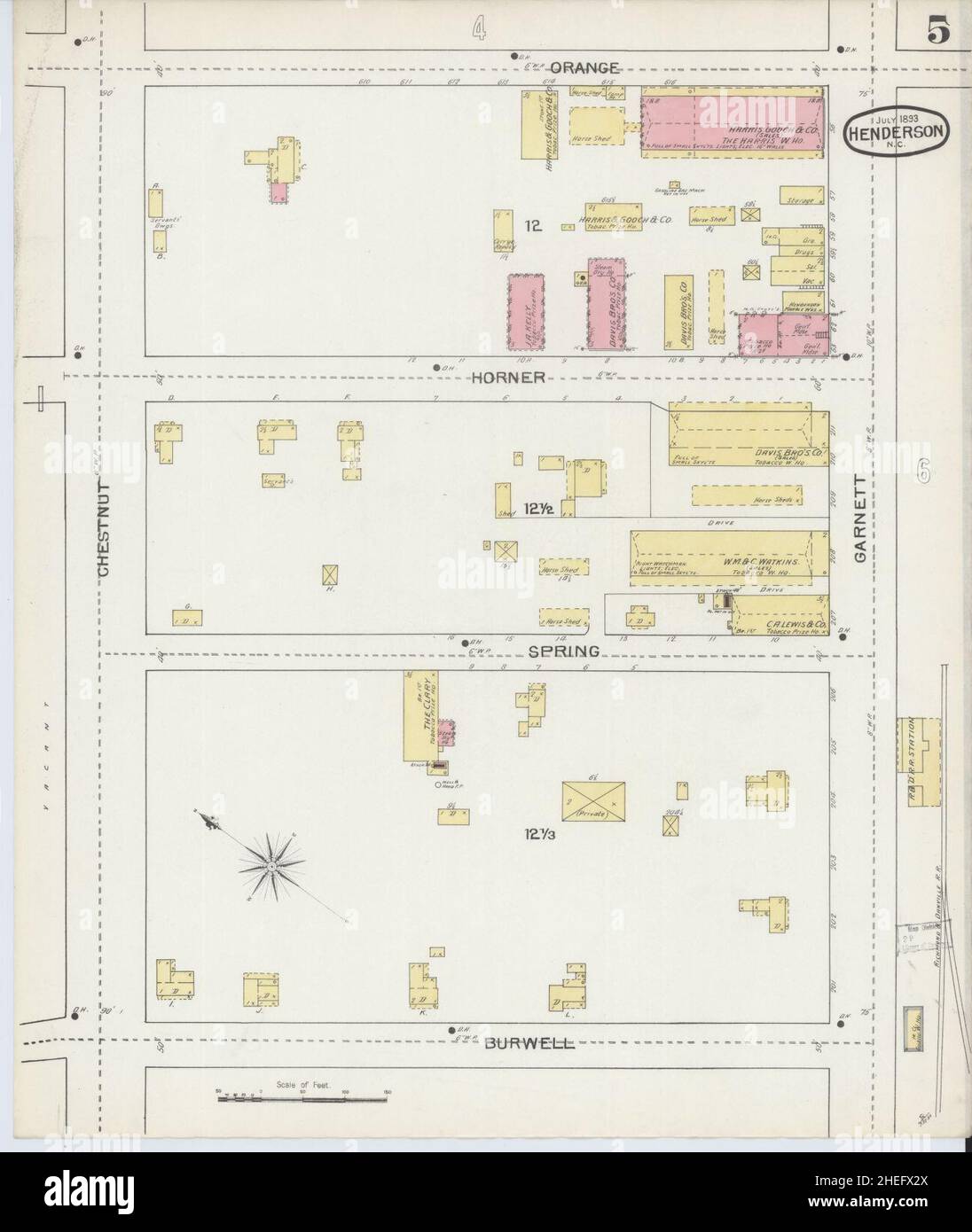 Vance county map hi-res stock photography and images - Alamy