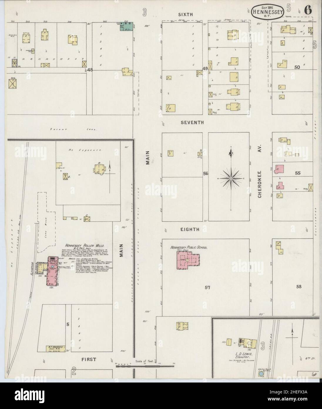 Map of hennessey oklahoma hi-res stock photography and images - Alamy
