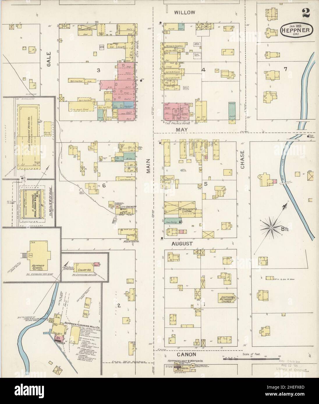 Map of heppner oregon hi-res stock photography and images - Alamy