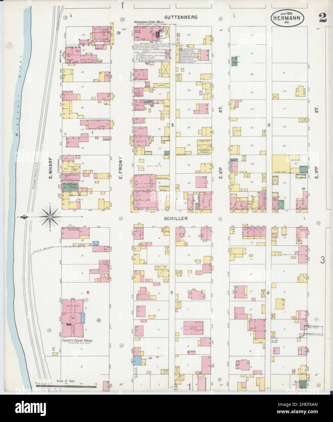 Map of hermann missouri hi-res stock photography and images - Alamy