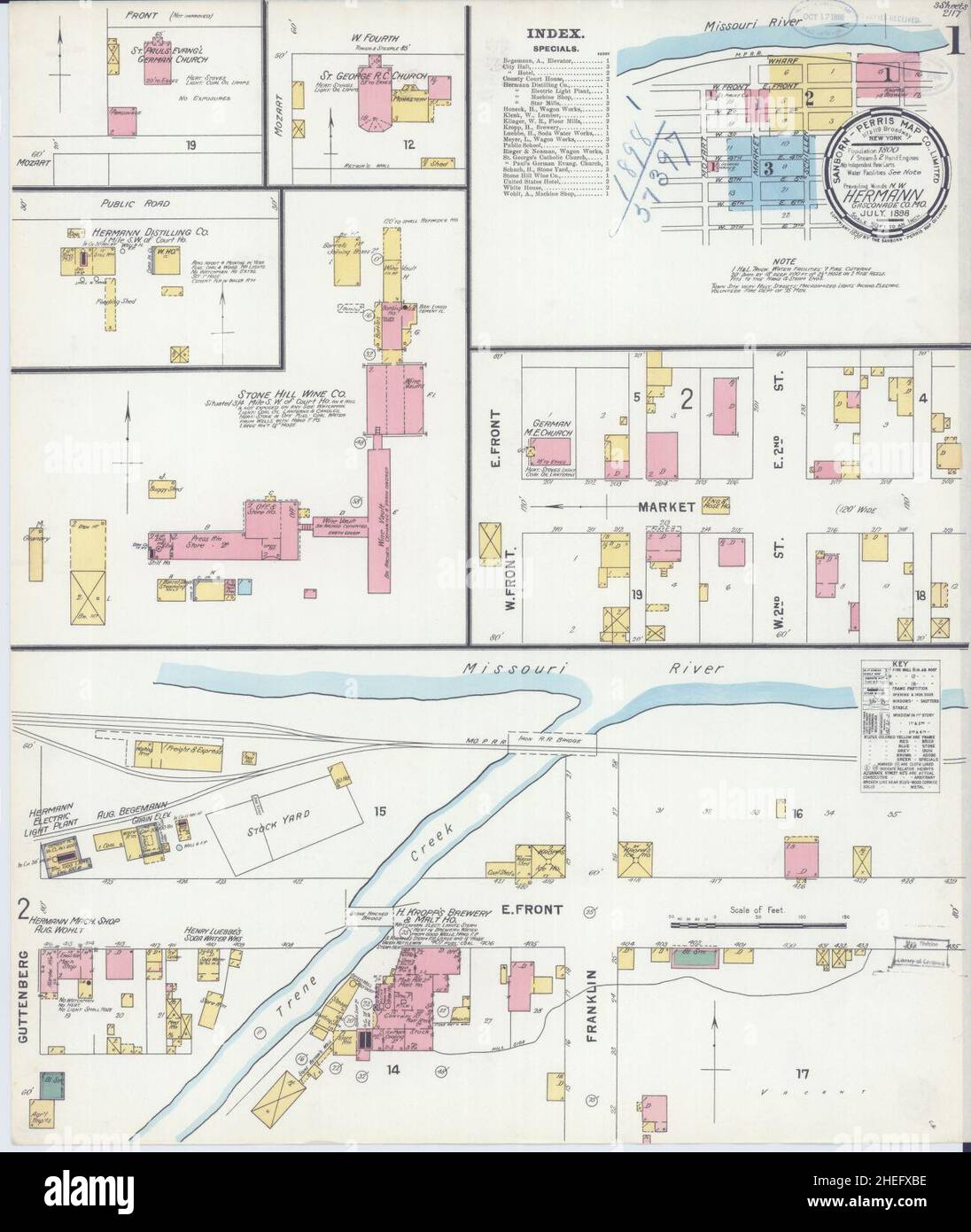 Map of hermann missouri hi-res stock photography and images - Alamy
