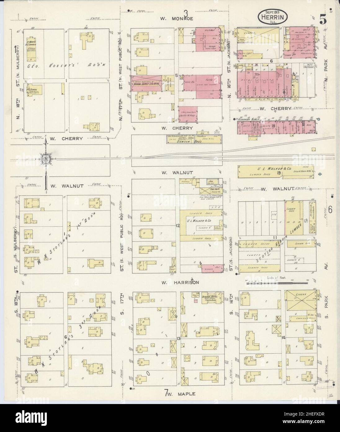 Sanborn Fire Insurance Map from Herrin, Williamson County, Illinois ...