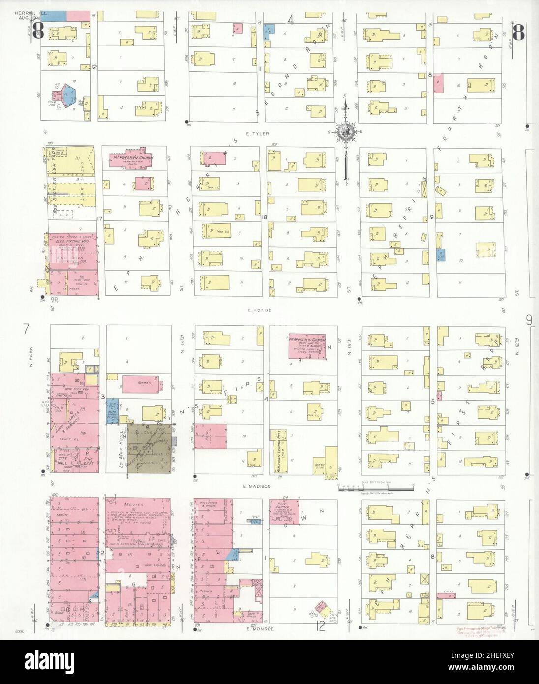 Sanborn Fire Insurance Map from Herrin, Williamson County, Illinois ...