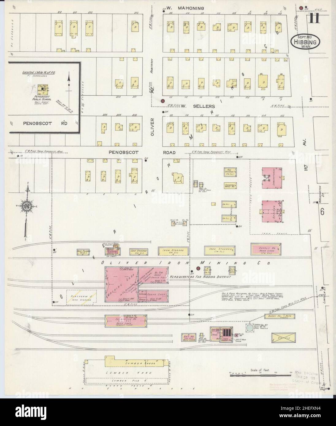 Sanborn Fire Insurance Map from Hibbing, Saini Louis County, Minnesota ...