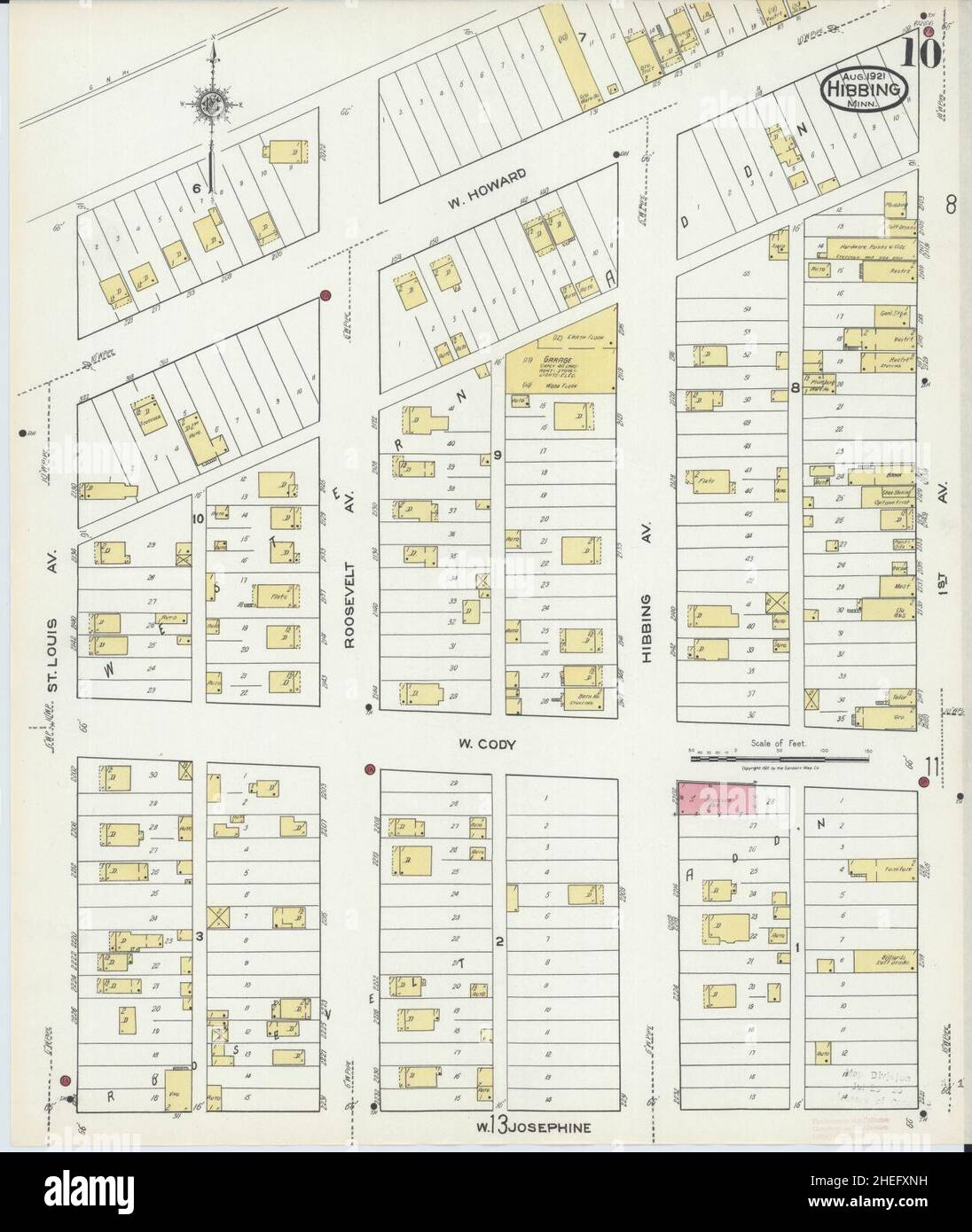 Sanborn Fire Insurance Map from Hibbing, Saini Louis County, Minnesota ...