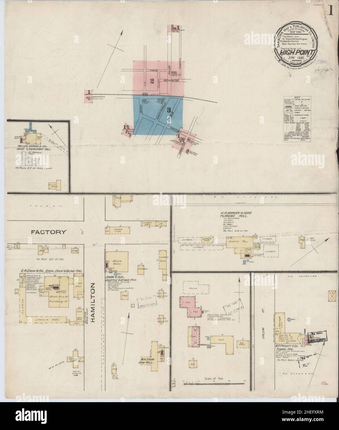 High point north carolina map hi-res stock photography and images - Alamy