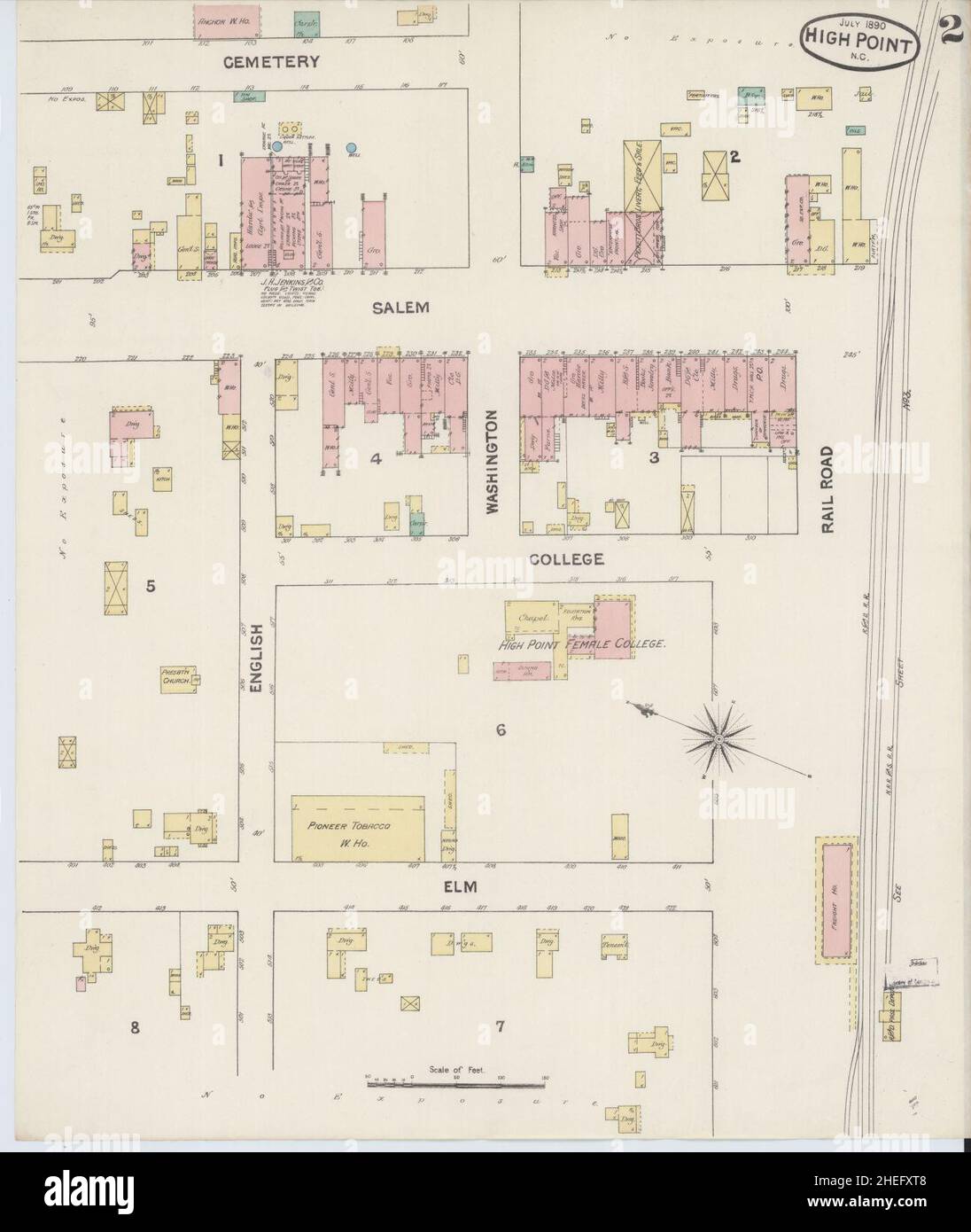 High point north carolina map hi-res stock photography and images - Alamy
