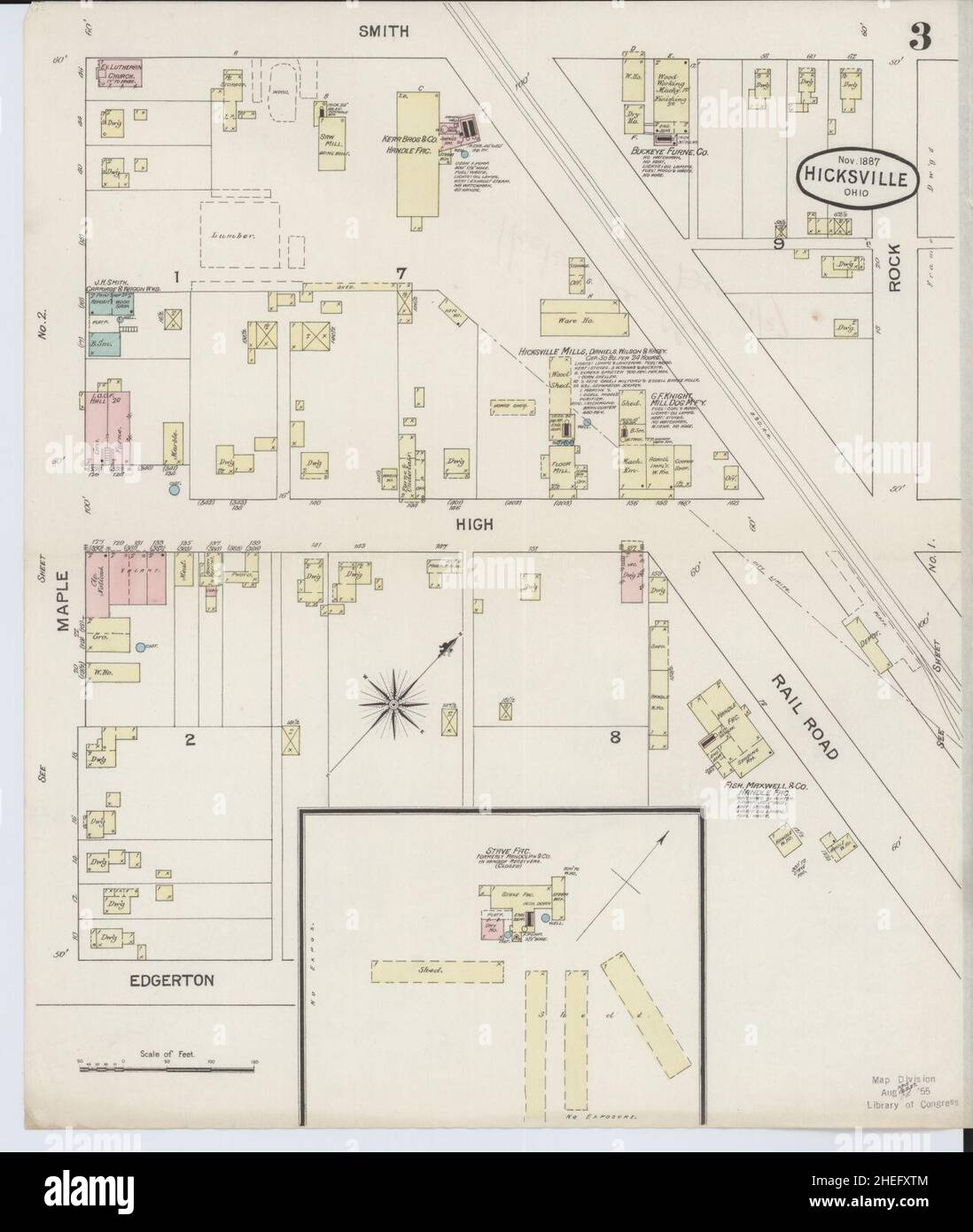 Hicksville map hi-res stock photography and images - Alamy