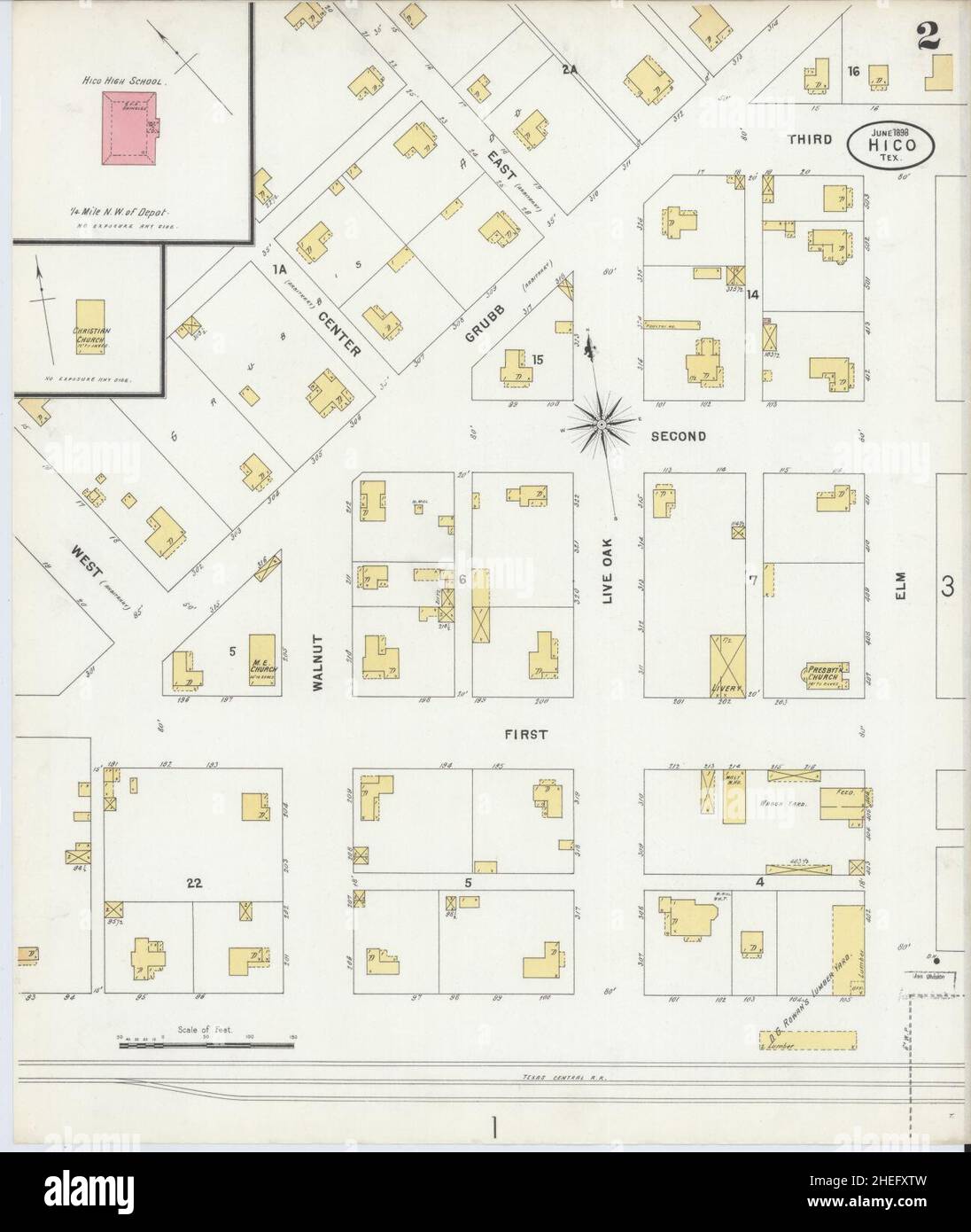 Sanborn Fire Insurance Map from Hico, Hamilton County, Texas Stock ...