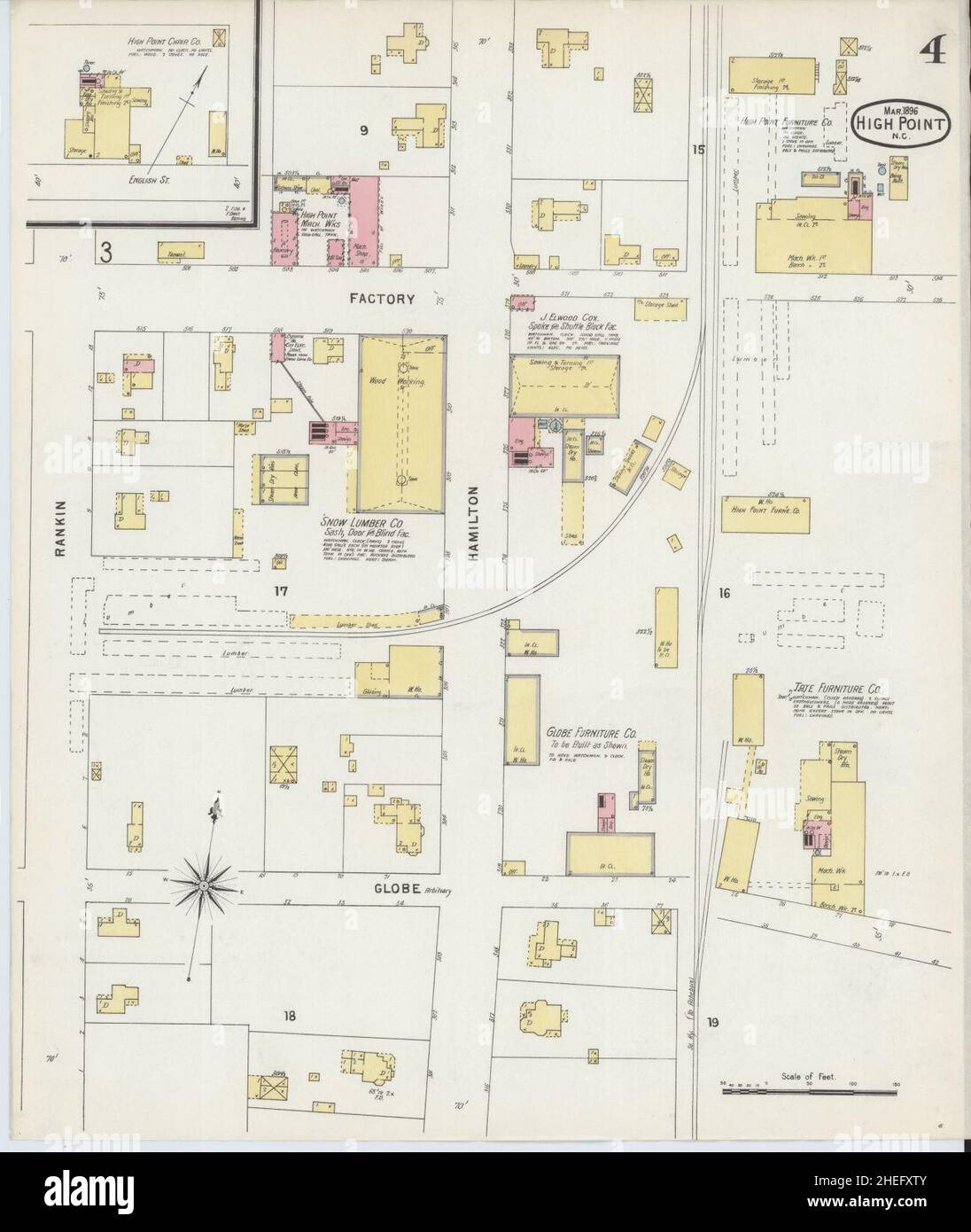 High point north carolina map hi-res stock photography and images - Alamy