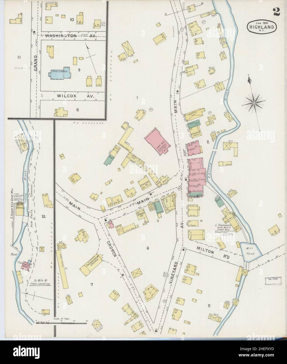 Map of highland new york hi-res stock photography and images - Alamy