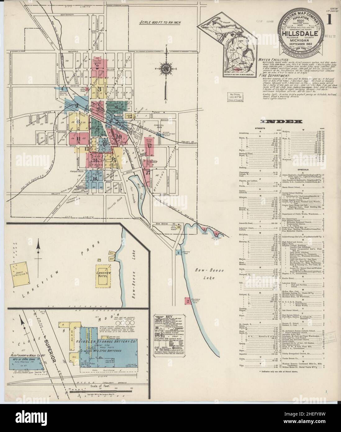 Hillsdale county map hi-res stock photography and images - Alamy