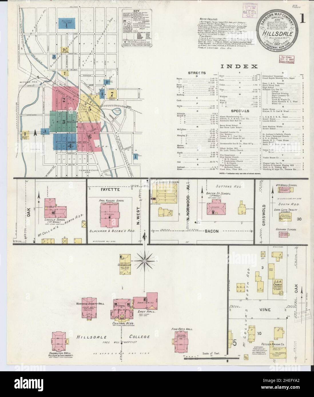 Hillsdale county map hi-res stock photography and images - Alamy