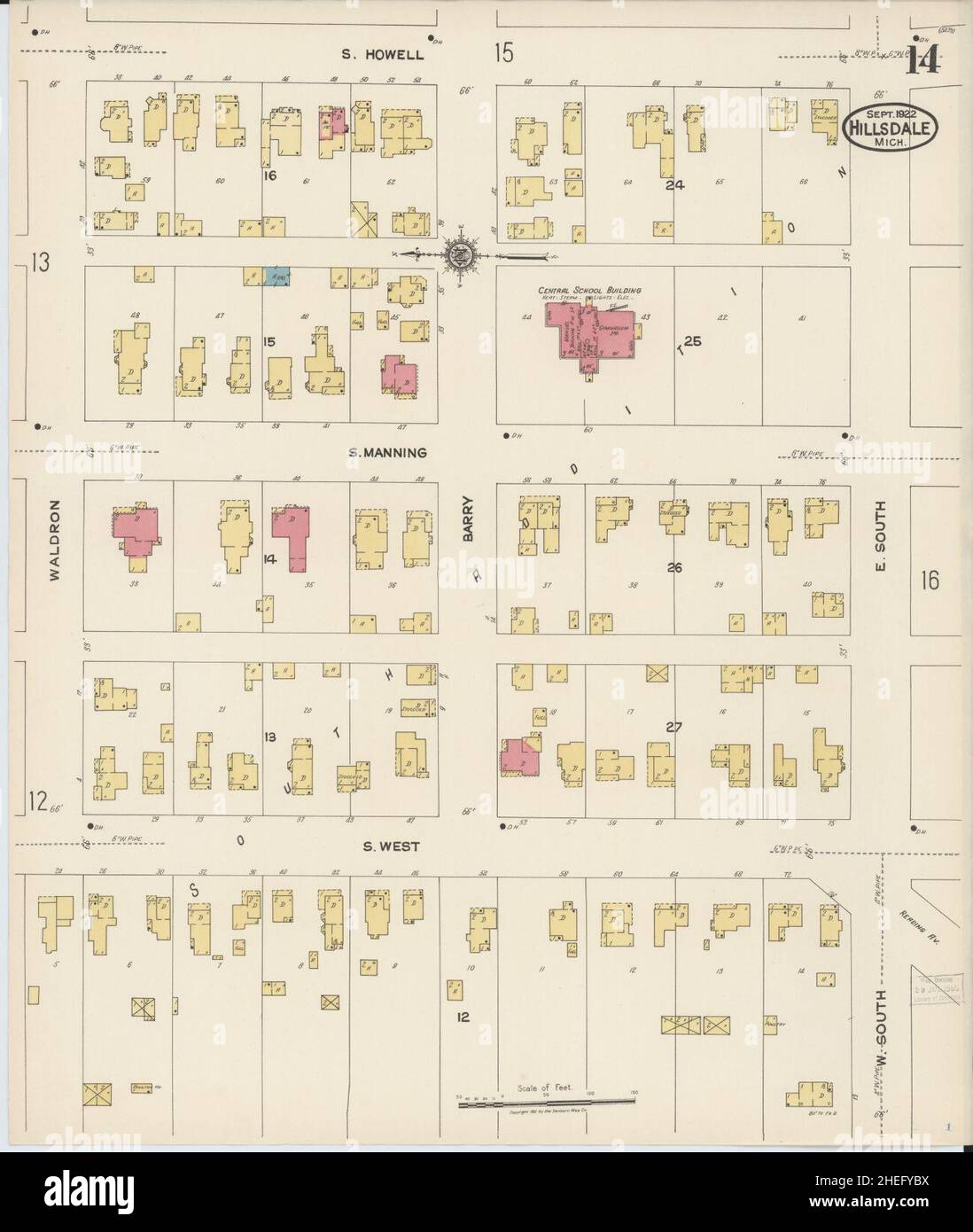 Map Of Hillsdale Co Mich