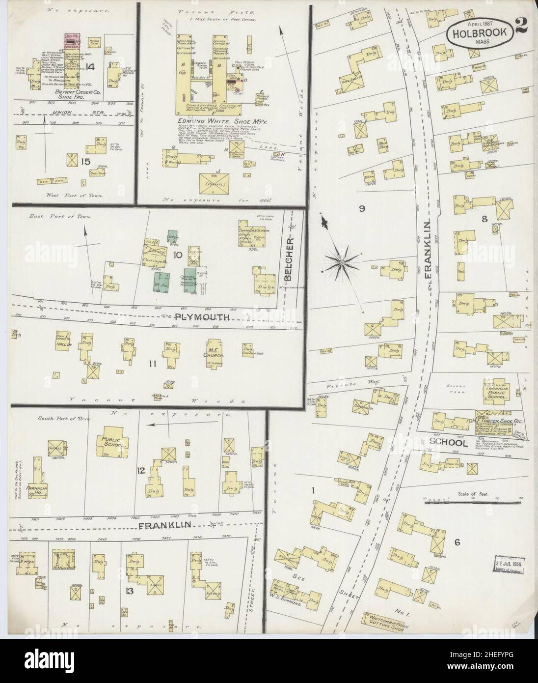 Map of holbrook hi-res stock photography and images - Alamy
