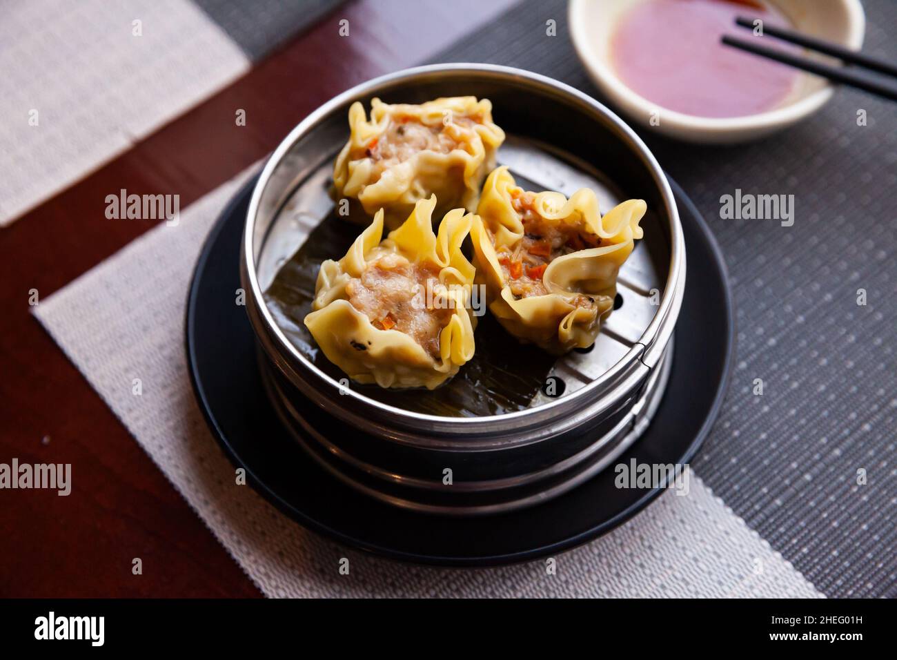 Japanese style Shumai dumplings Stock Photo - Alamy