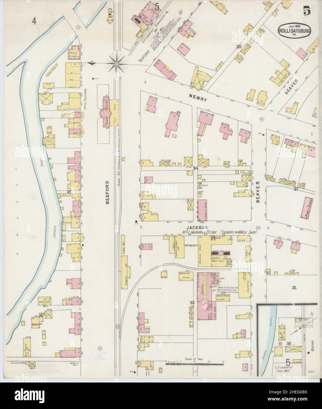 Map of hollidaysburg hi-res stock photography and images - Alamy
