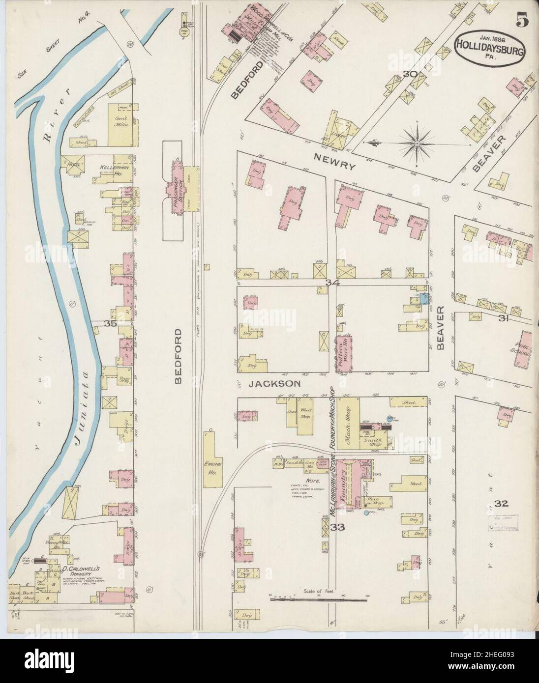 Map of hollidaysburg hi-res stock photography and images - Alamy