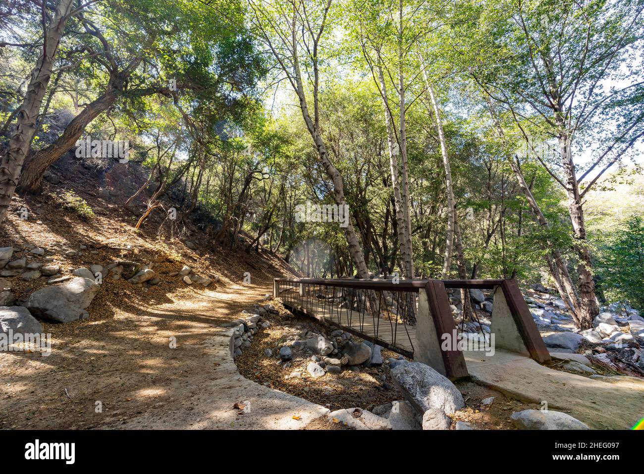 Beautiful landscape of Switzer Falls Trail at Los Angeles, California ...