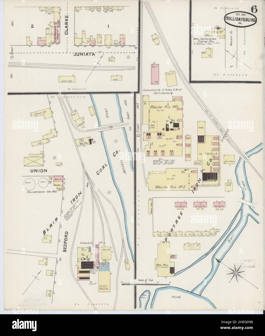 Map of hollidaysburg hi-res stock photography and images - Alamy