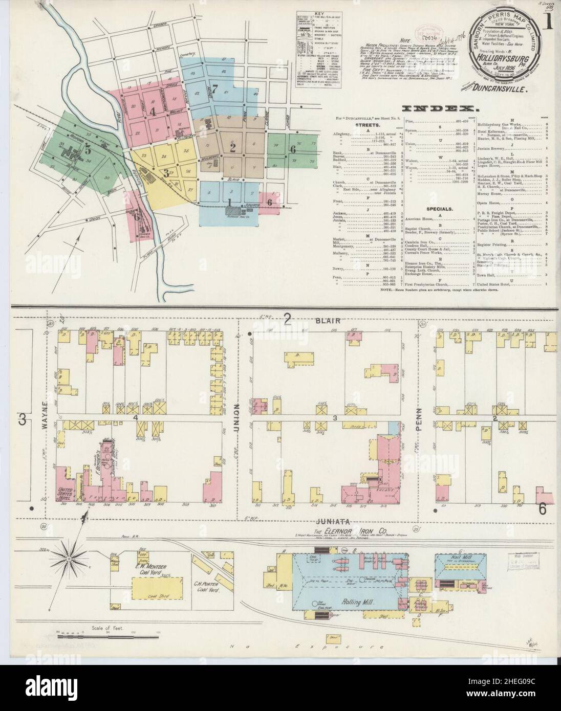 Map of hollidaysburg hi-res stock photography and images - Alamy