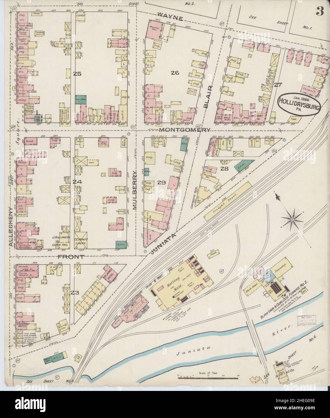 Map of hollidaysburg hi-res stock photography and images - Alamy