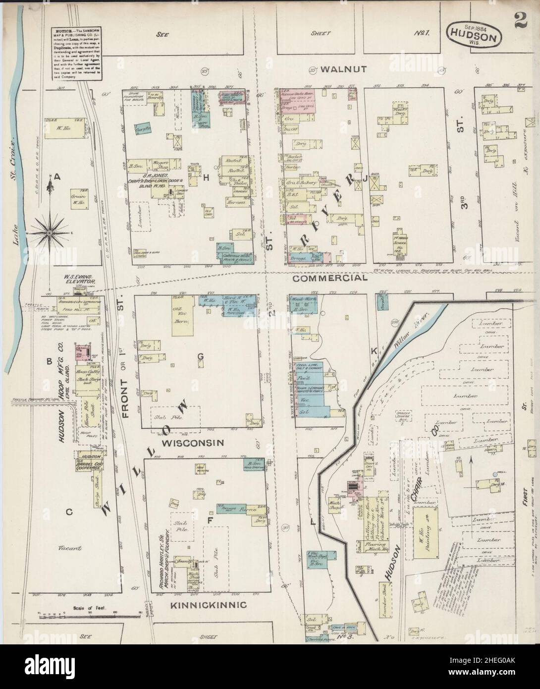 Map of hudson wisconsin hi-res stock photography and images - Alamy
