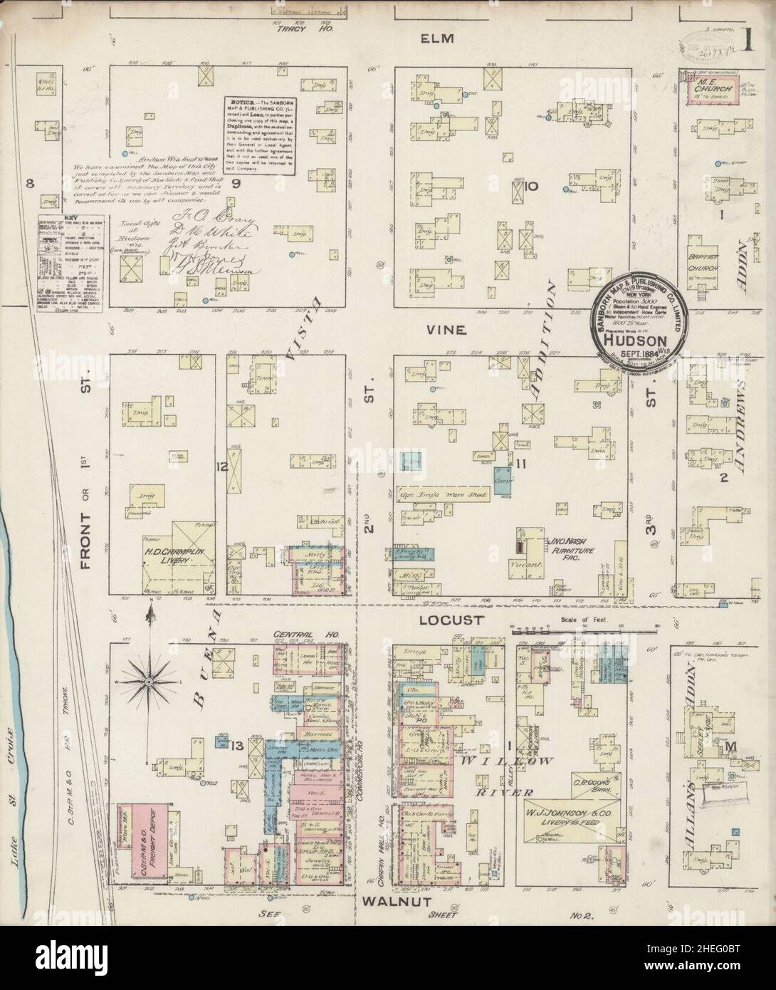 Map of hudson wisconsin hi-res stock photography and images - Alamy