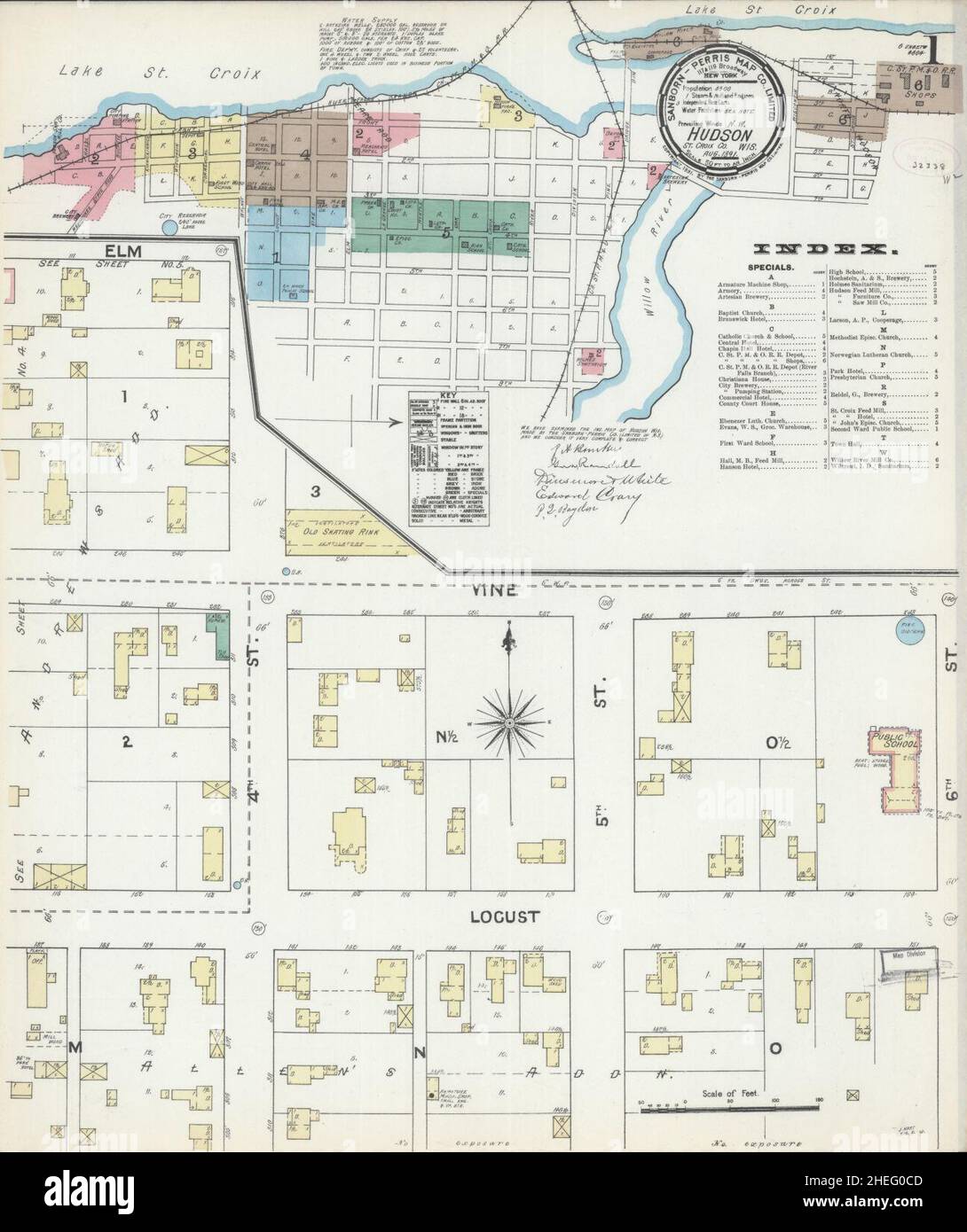 Map of hudson wisconsin hi-res stock photography and images - Alamy