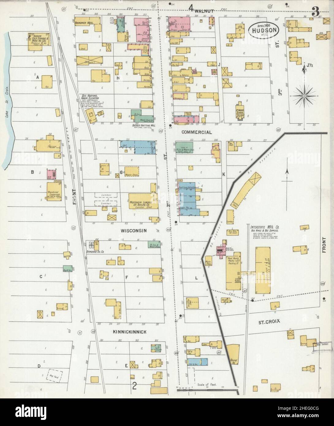 Map of hudson wisconsin hi-res stock photography and images - Alamy