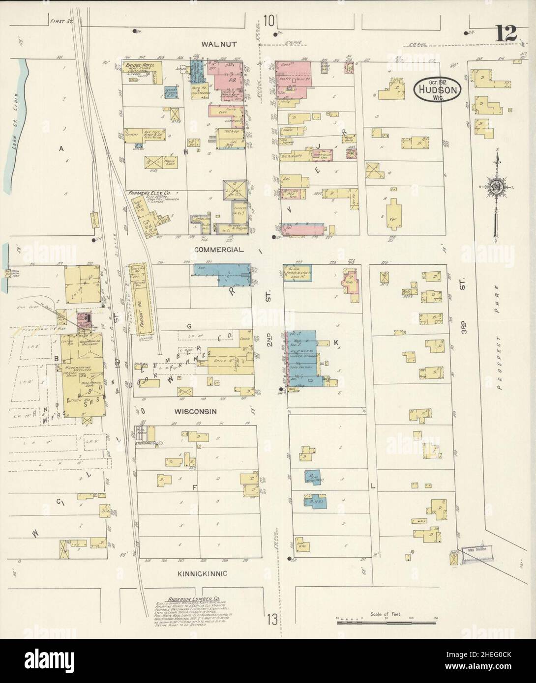 Map of hudson wisconsin hi-res stock photography and images - Alamy