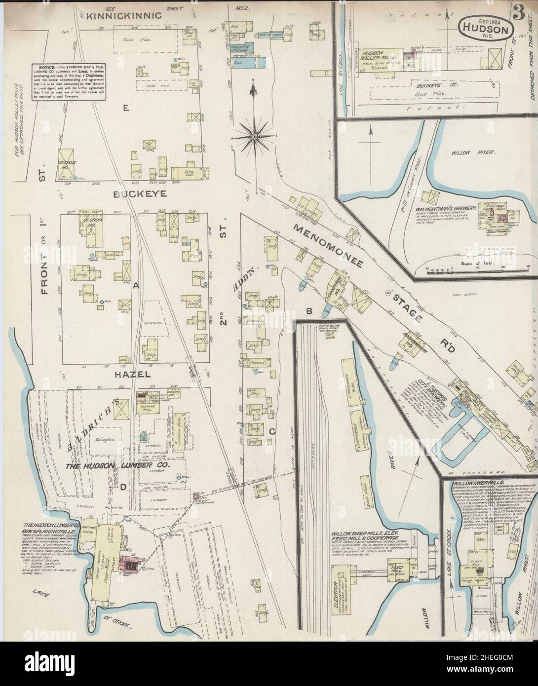 Map of hudson wisconsin hi-res stock photography and images - Alamy