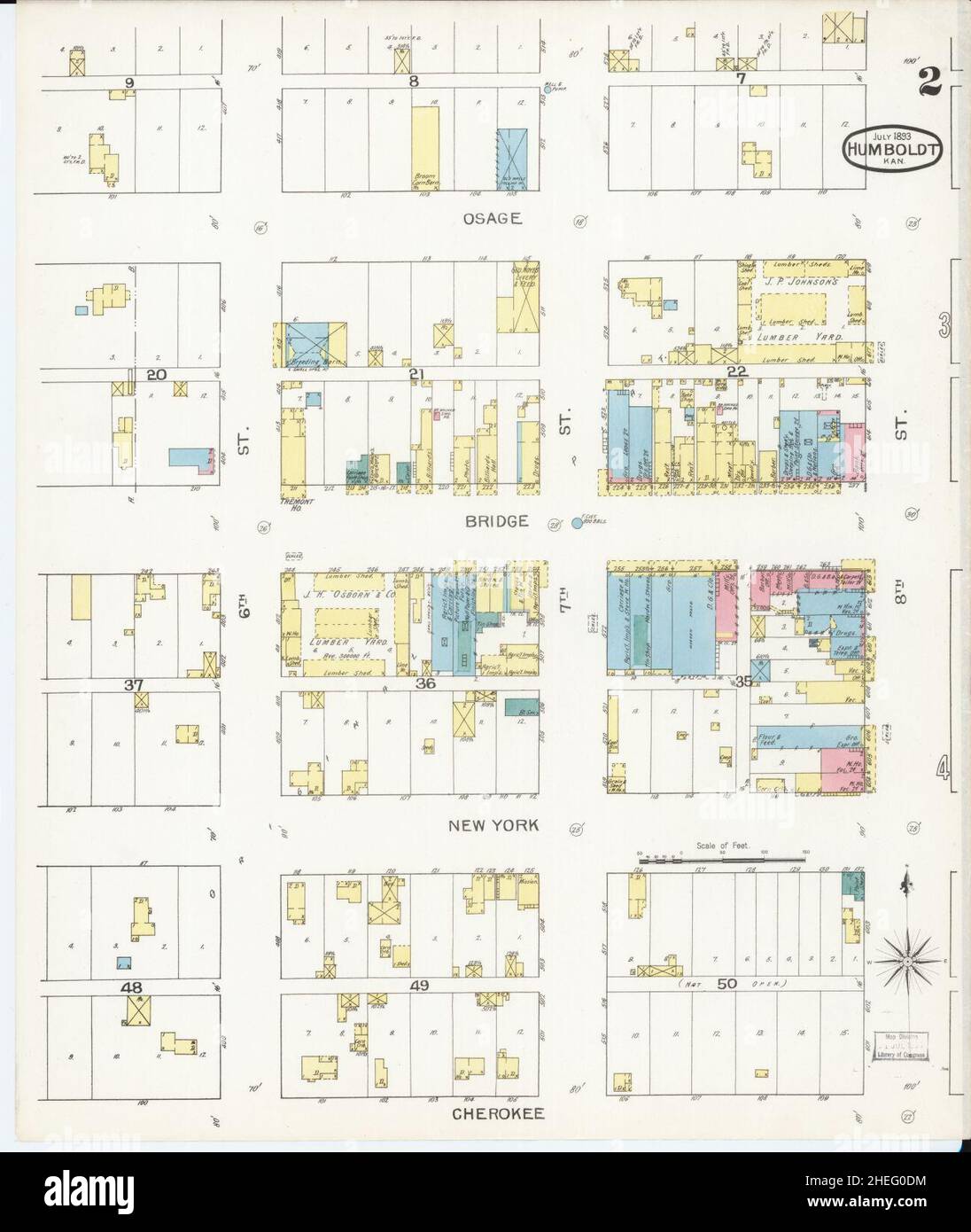 Humboldt kansas map hi-res stock photography and images - Alamy