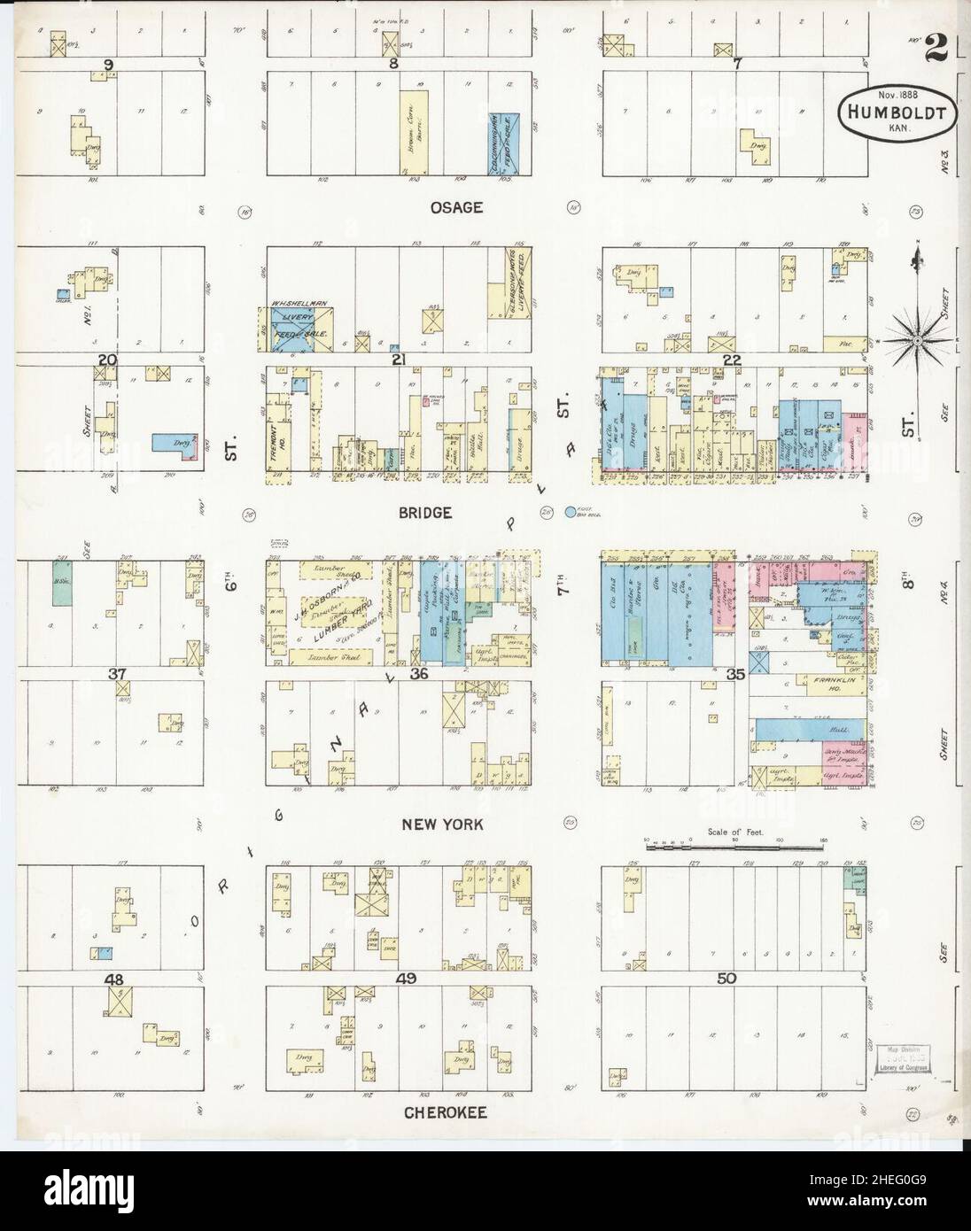 Map of humboldt kansas hi-res stock photography and images - Alamy