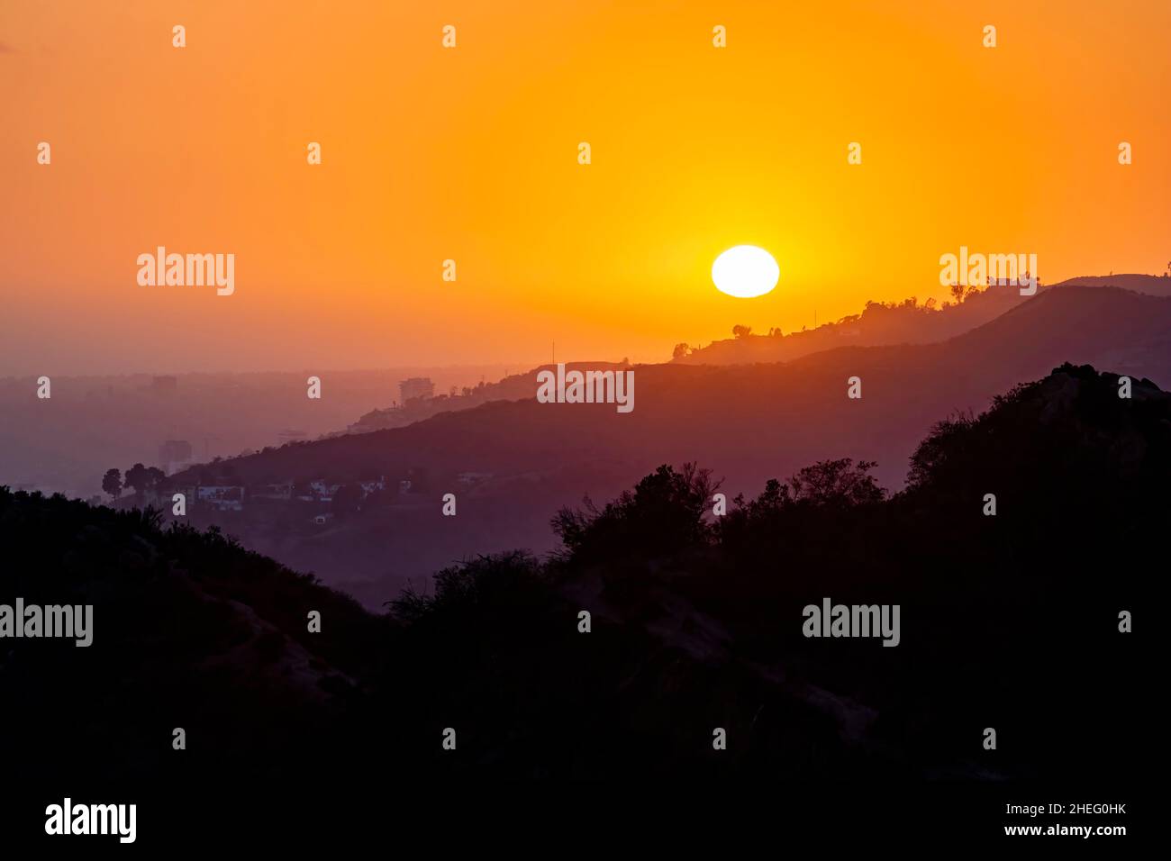 Griffith park sunset trail hi-res stock photography and images - Alamy