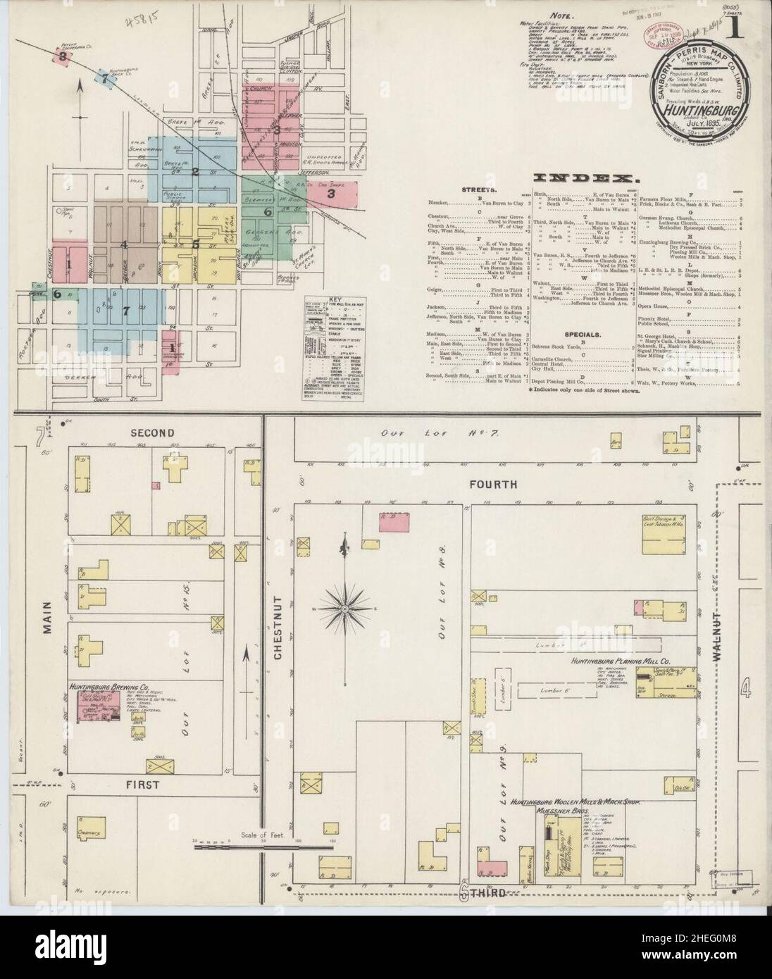 Map of huntingburg hi-res stock photography and images - Alamy