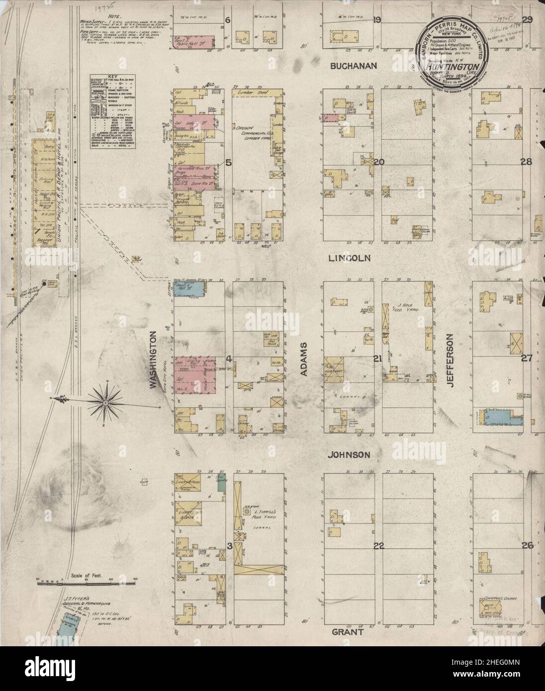 Map of huntington oregon hi-res stock photography and images - Alamy