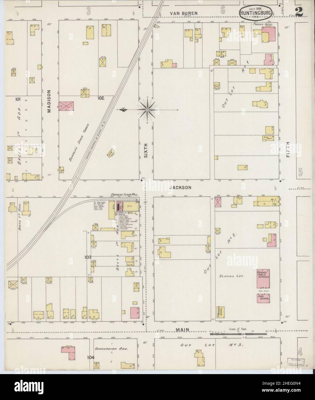 Map of huntingburg hi-res stock photography and images - Alamy