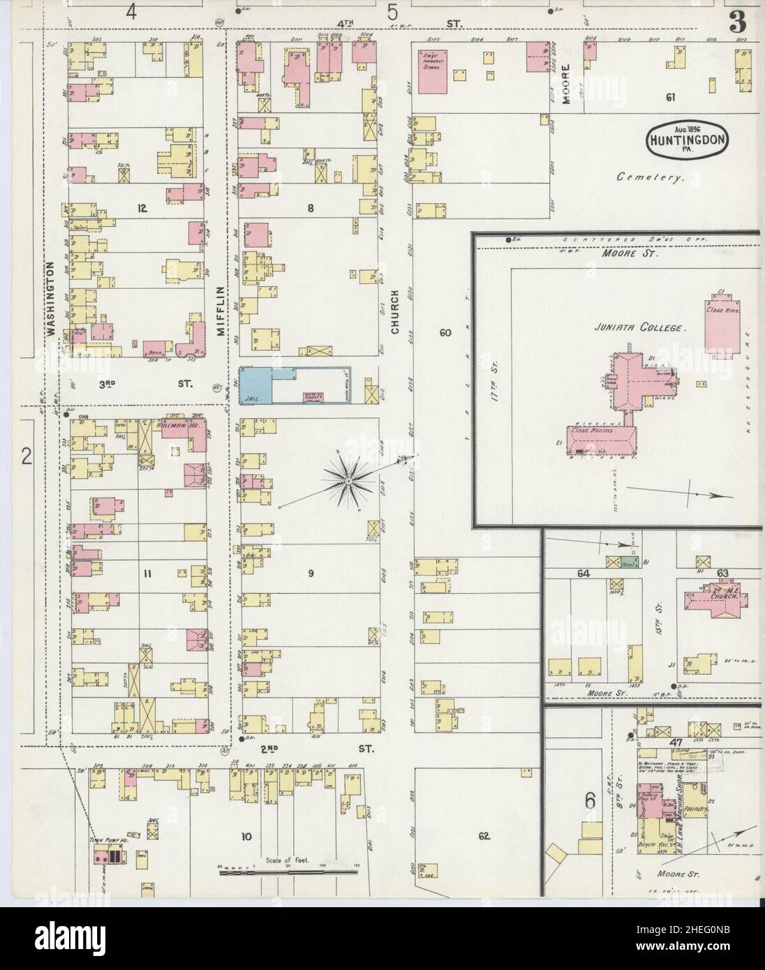 Map of huntingdon hi-res stock photography and images - Alamy