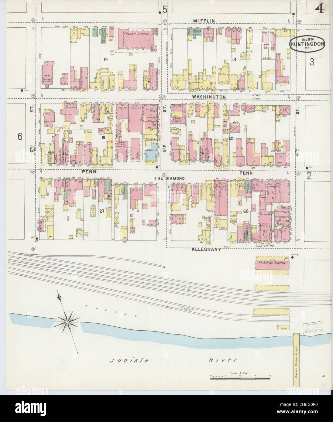 Map of huntingdon hi-res stock photography and images - Alamy