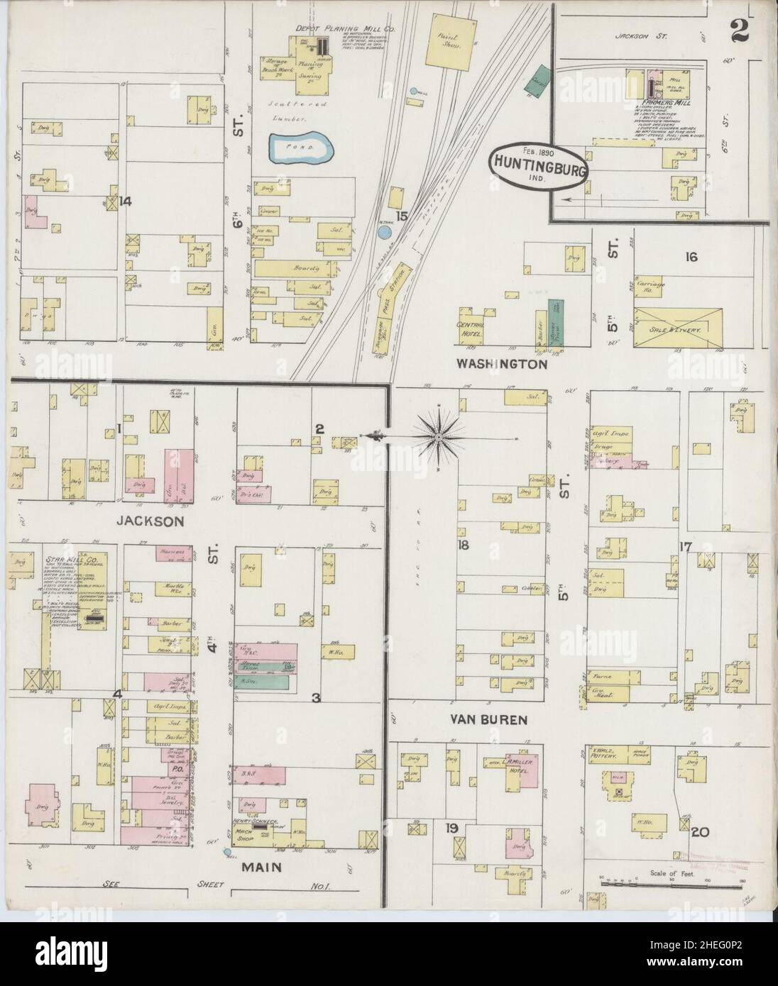 Huntingburg map hi-res stock photography and images - Alamy