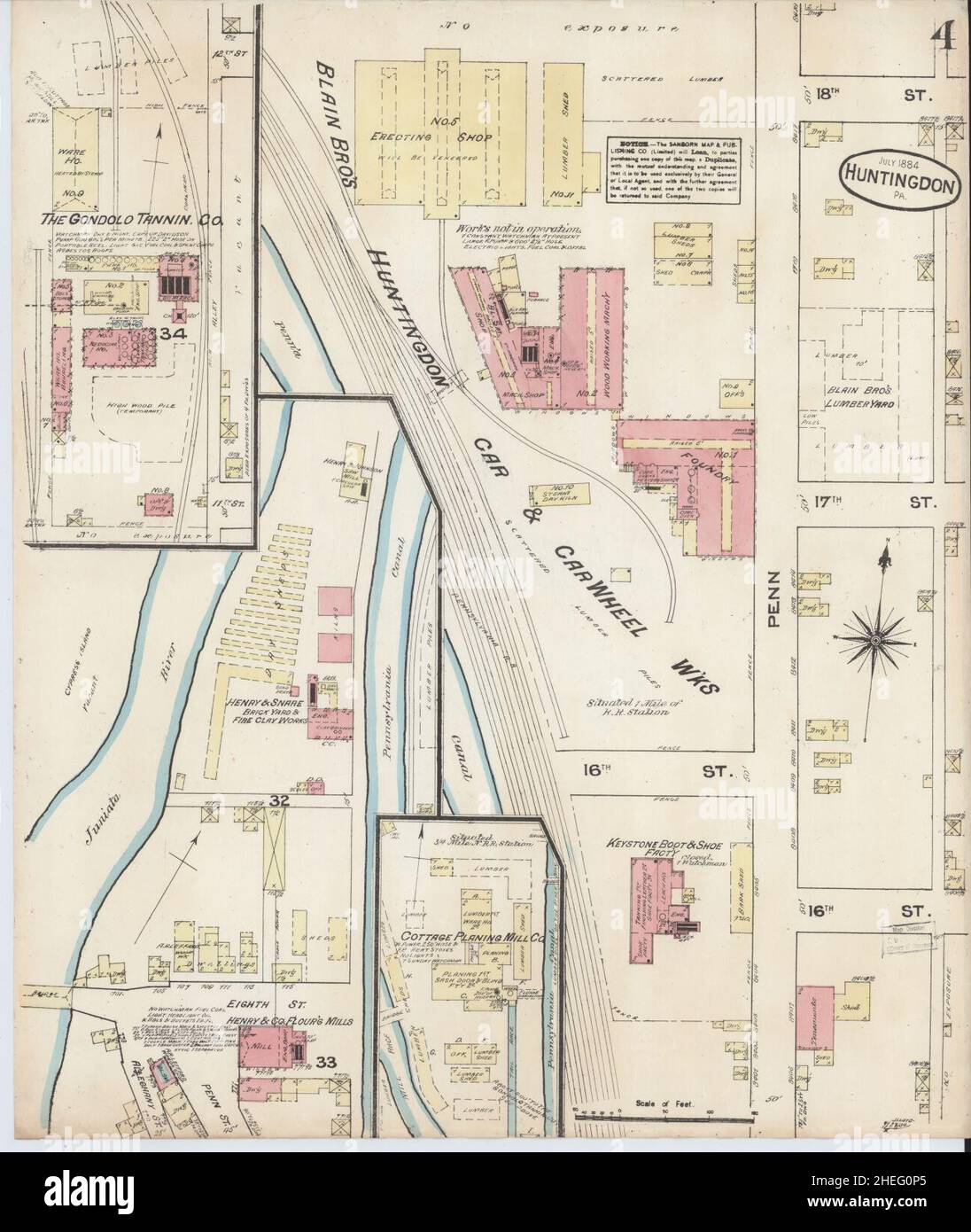 Map of huntingdon hi-res stock photography and images - Alamy